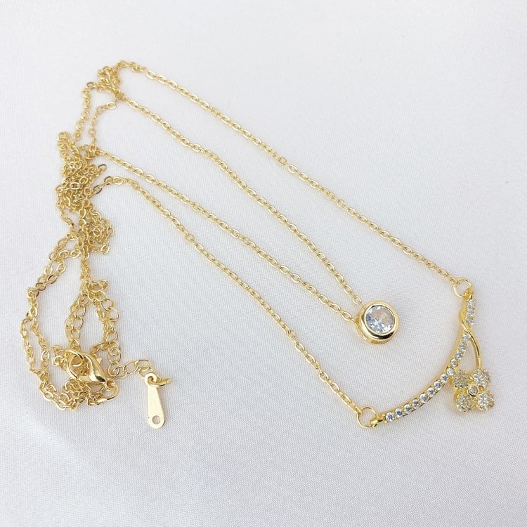 Perfectly stone work in golden Chain for Girls